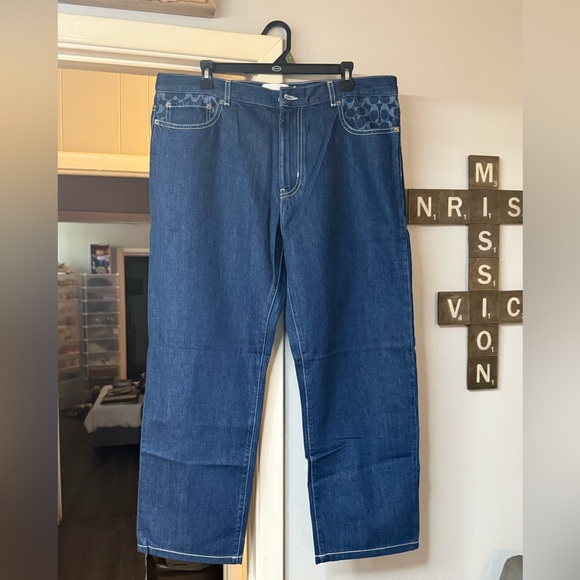 Coach | Jeans | Coach Mens Dark Blue Relaxed Jeans | Poshmark